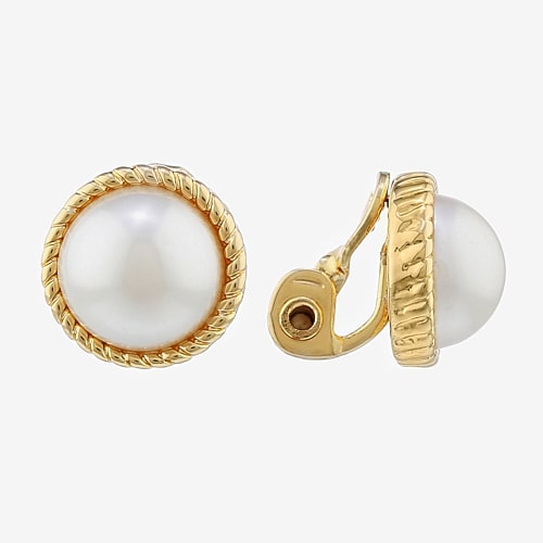 Click here for Monet Jewelry Womens Simulated Pearl Clip On Earri... prices