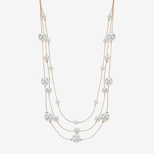 Click here for Monet Jewelry Womens White 18 Inch Illusion Neckla... prices