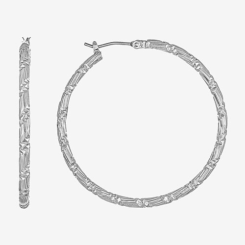 Click here for Monet Jewelry Silver Tone Womens 25mm Hypoallergen... prices