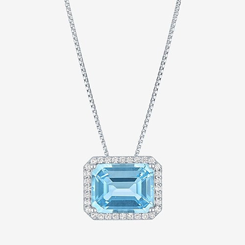 Click here for Womens Genuine Blue Topaz Sterling Silver 16 Inch... prices