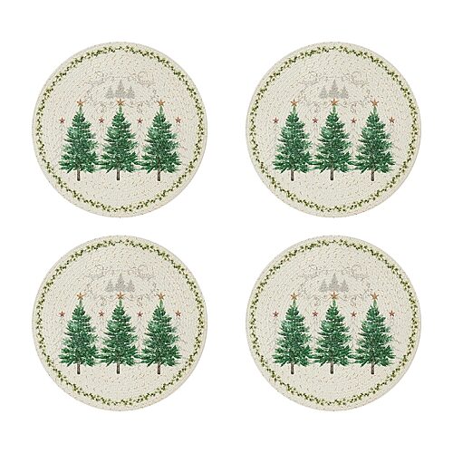 Avanti Trees Round Placemats - Set of 4