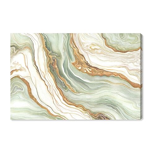 Click here for ART REMEDY Green And Gold Giclee Abstract Canvas A... prices