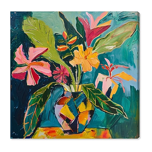 Click here for ART REMEDY Vase Of Bright Tropical Flowers Ii Gicl... prices