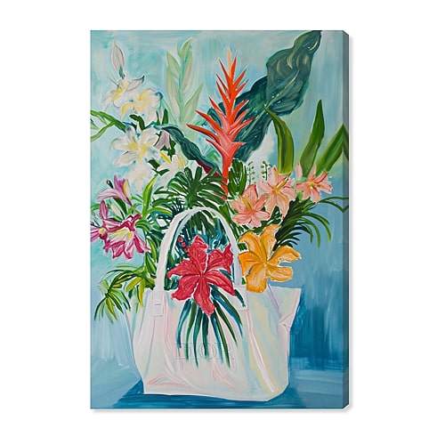 Click here for ART REMEDY Tropical Flower Bag Giclee Floral And B... prices
