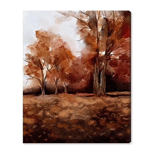 ART REMEDY November Landscape Giclee Nature And Landscape Canvas Art  One Size  Brown