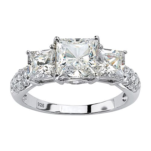 Click here for Womens Lab Created White Sapphire Platinum Over Si... prices