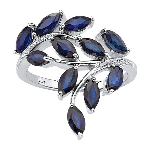 Click here for Womens Diamond Accent Genuine Blue Sapphire Platin... prices