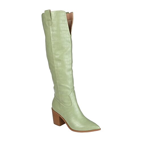 Click here for Journee Collection Womens Therese Stacked Heel Cow... prices