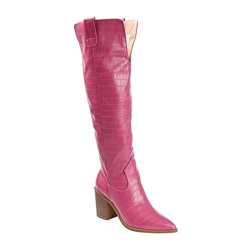 Click here for Journee Collection Womens Therese Stacked Heel Cow... prices