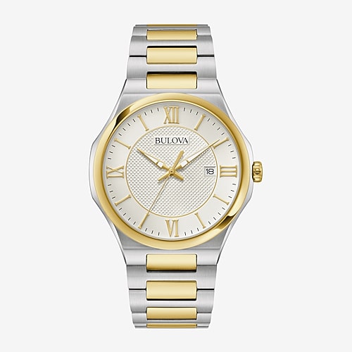 Click here for Bulova Mens Two Tone Stainless Steel Bracelet Watc... prices