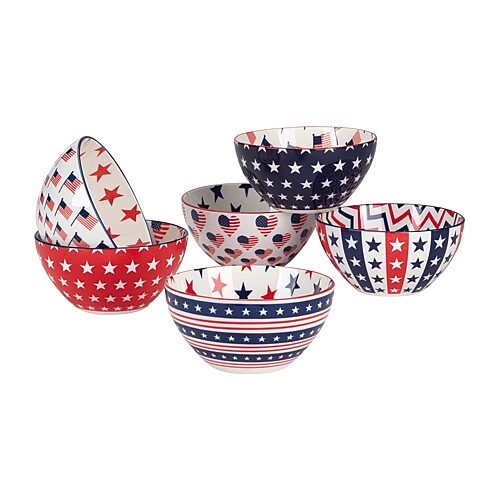 Click here for Certified International Patriotic Set of 6 Bowls -... prices