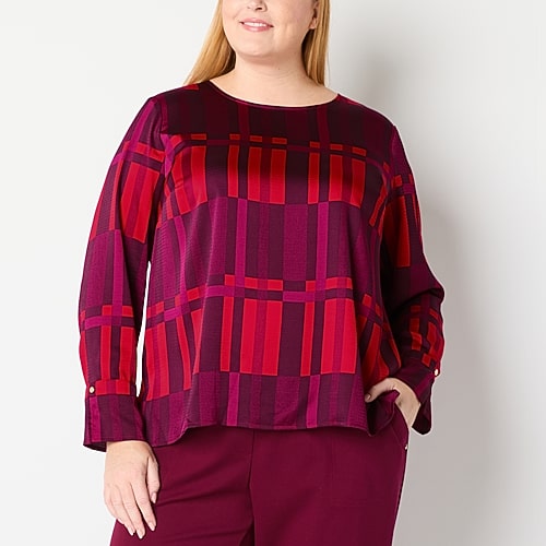 Click here for Liz Claiborne Womens Plus Round Neck Long Sleeve S... prices