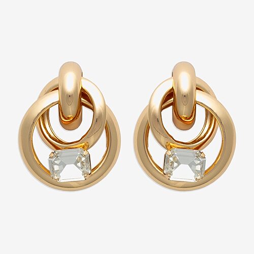 Click here for Bold Elements Gold Tone Womens Drop Earrings  One... prices