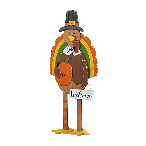 Click here for Glitzhome 30.25 Wooden Turkey Thanksgiving Porch S... prices
