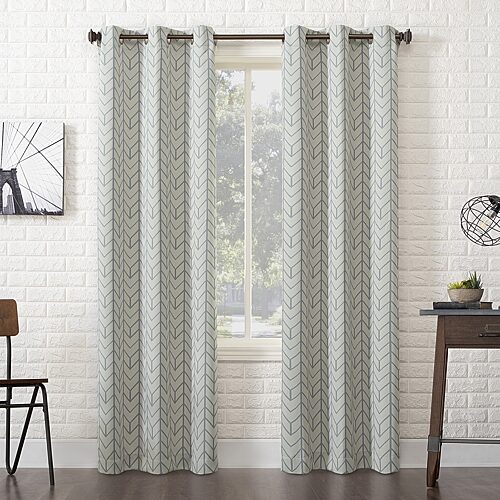 Click here for Kenwood Chevron Blackout Grommet Curtain Panel - S... prices