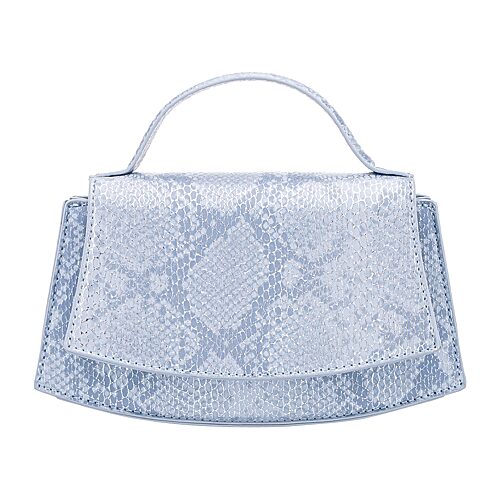 I. Miller Drake Metallic Printed Snake Evening Bag  One Size  Blue