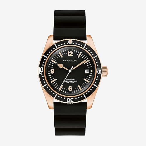 Click here for Caravelle Mens Vintage Sport Sea Hunter Black Rubb... prices
