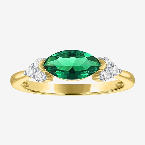 Click here for Gemstone 14K Gold Over Silver Marquise Cocktail Ri... prices