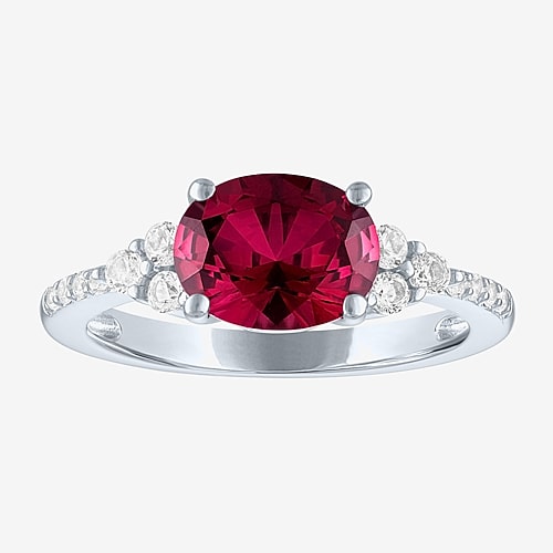 Click here for Gemstone Sterling Silver Oval Side Stone Cocktail... prices