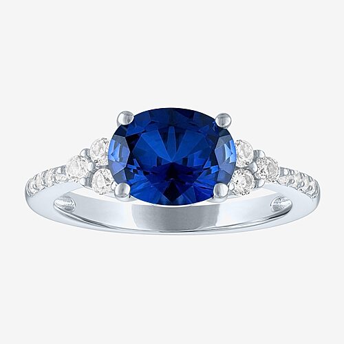 Click here for Gemstone Sterling Silver Oval Side Stone Cocktail... prices