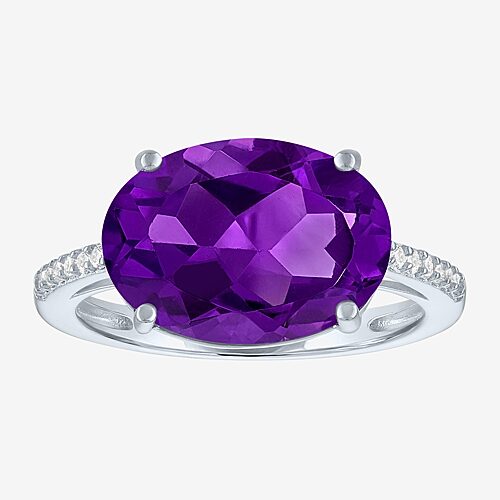 Click here for Womens Genuine Purple Amethyst Sterling Silver Ova... prices