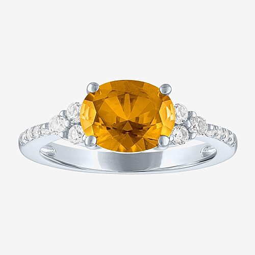 Click here for Gemstone Sterling Silver Oval Side Stone Cocktail... prices