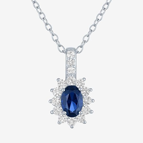 Click here for Yes  Please! Womens Lab Created Blue Sapphire Ster... prices