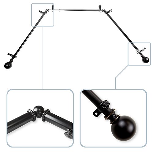 Click here for Rod Desyne Jordana Bay Window Rod  One Size  Black prices