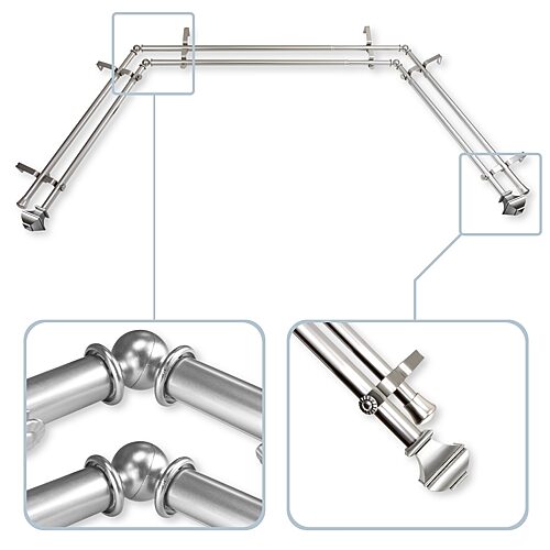 Click here for Rod Desyne Marion Double Bay Window Rod  One Size... prices