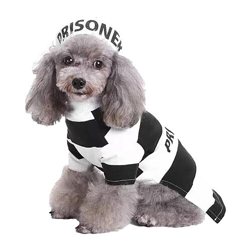 Click here for Pet Life Striped Retro Inmate Prisoner Uniform Dog... prices