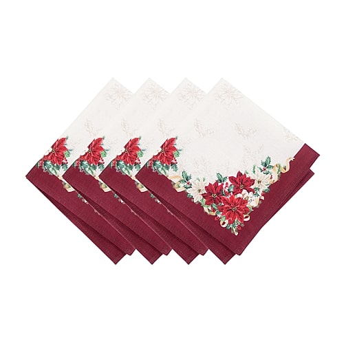 Click here for Threadmade Poinsettia Garlands Engineered Napkins... prices