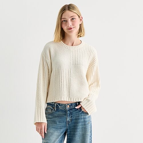 Click here for Arizona Juniors Womens Crew Neck Long Sleeve Pullo... prices