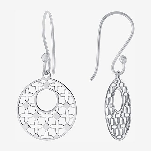 Click here for Silver Treasures Womens Sterling Silver Round Drop... prices