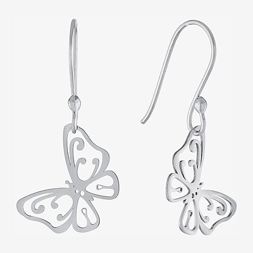 Click here for Silver Treasures Womens Sterling Silver Butterfly... prices