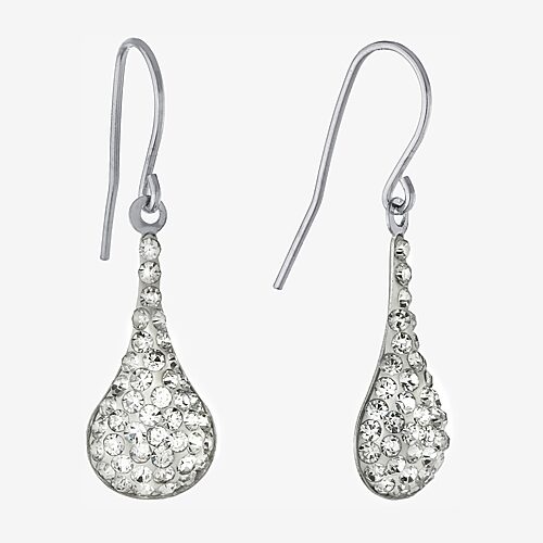 Click here for Silver Treasures Womens White Crystal Sterling Sil... prices
