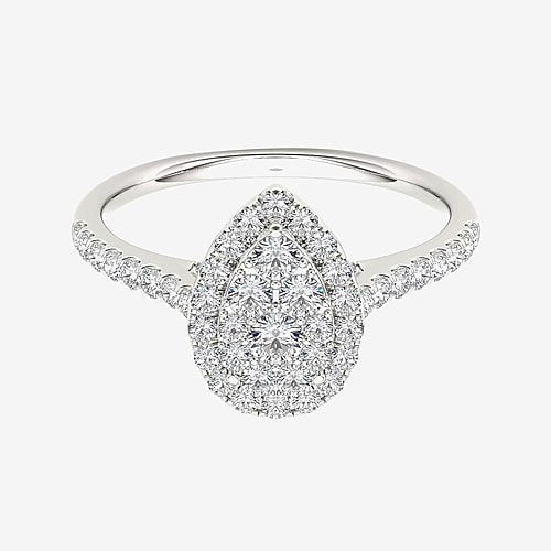 Click here for 3/4 CT.T.W. Natural Diamond 10K White Gold Pear-Sh... prices