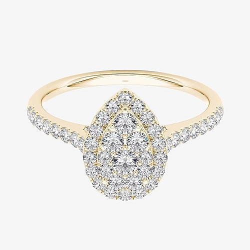 Click here for 3/4 CT.T.W. Natural Diamond 10K Yellow Gold Pear-S... prices