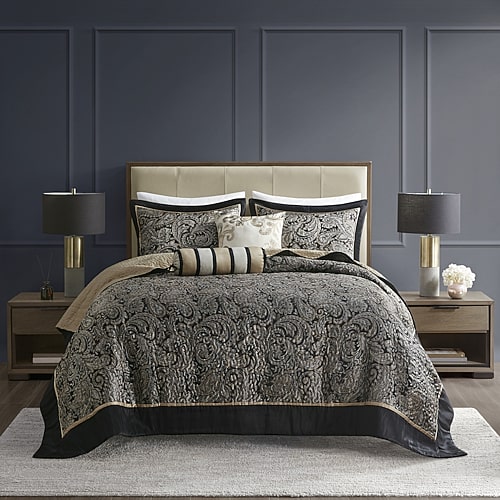 Click here for Madison Park Adeline Paisley Reversible Jacquard 5... prices