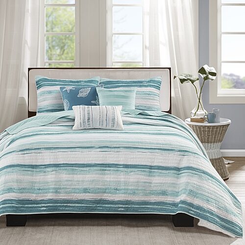 Click here for Madison Park Marina Printed 6 Piece Quilt Set  Ful... prices