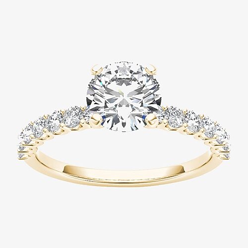 Click here for 1 CT.T.W. Natural Round Diamond 14K Gold Engagemen... prices