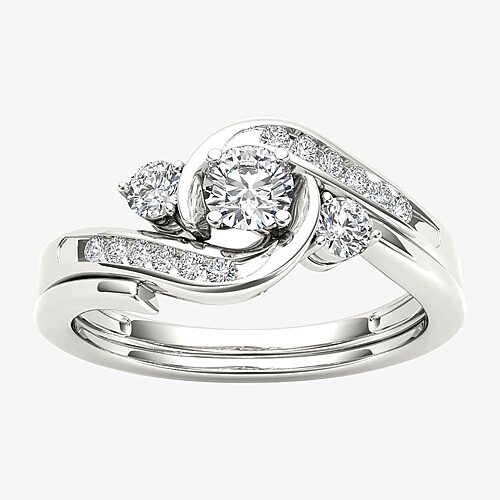 Click here for 1/2 CT.T.W. Natural Diamond 10K White Gold 3-Stone... prices