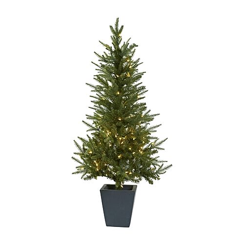 Click here for Nearly Natural With Clear Lights & Planter 4 1/2 F... prices