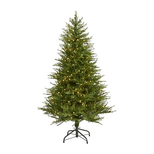 Click here for Nearly Natural Wisconsin Faux 5 Foot Pre-Lit Fir C... prices