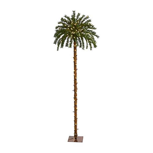 Click here for Nearly Natural Palm Faux 6 Foot Pre-Lit Tropical C... prices