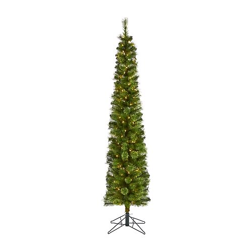 Click here for Nearly Natural Pencil Faux 7 Foot Pre-Lit Christma... prices