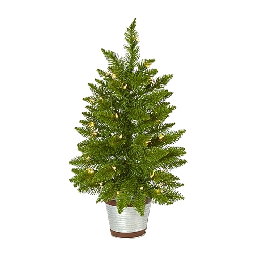 Click here for Nearly Natural Faux In Planter 2 Foot Pre-Lit Pine... prices