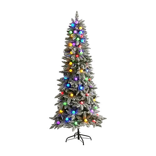 Click here for Nearly Natural Flocked Mountain Faux 6 1/2 Foot Pr... prices