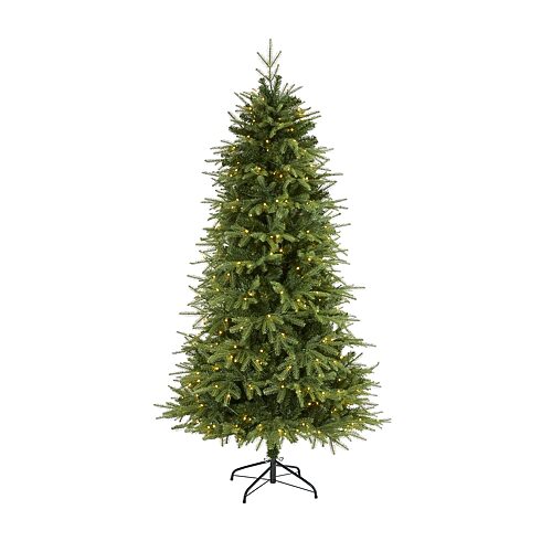 Click here for Nearly Natural Look Faux 6 1/2 Foot Pre-Lit Fir Ch... prices