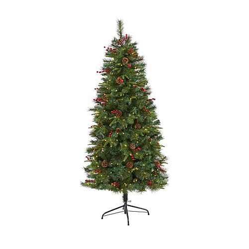 Click here for Nearly Natural Mixed 6 Foot Pre-Lit Pine Christmas... prices