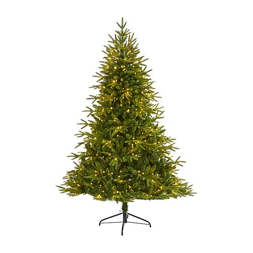 Click here for Nearly Natural Mountain Faux 6 Foot Pre-Lit Fir Ch... prices